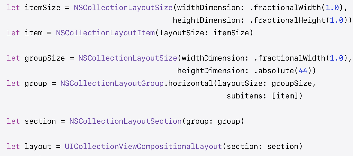 [iOS] - UICollectionViewCompositionalLayout